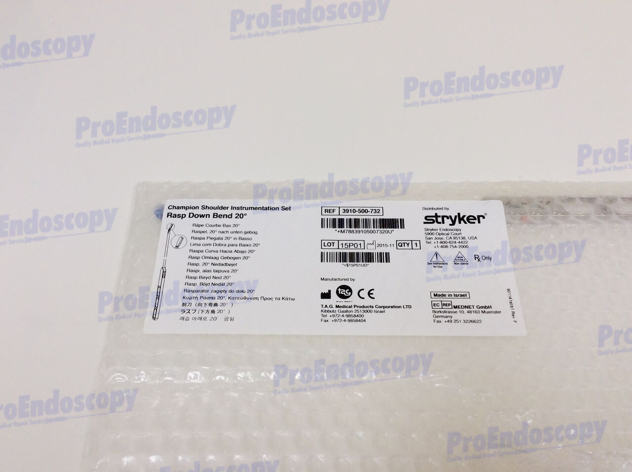 Stryker 3910-500-732 Rasp Down Bend 20 Degrees (NEW) – ProEndoscopy